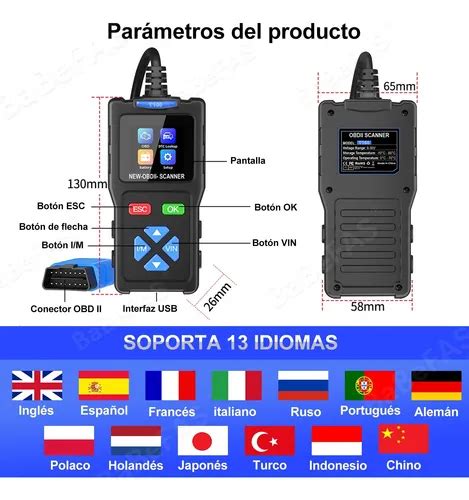 Escáner Automotriz Obd2 Lector De Codigos De Babefas® T100 Envío Gratis