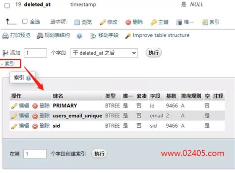 Phpmyadmin修改、删除索引的方法 零五网