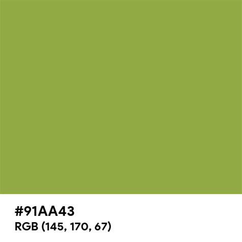 91aa43 Color Name Is Moss Green