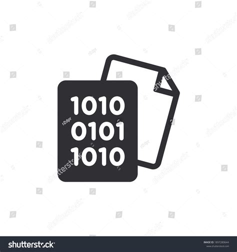 Document Icon Code Icon Office Document Stock Vector Royalty Free