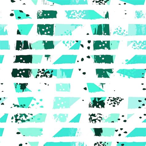 Premium Vector Abstract Seamless Pattern With Brush Strokes Spots And Blobs Stripes Vector