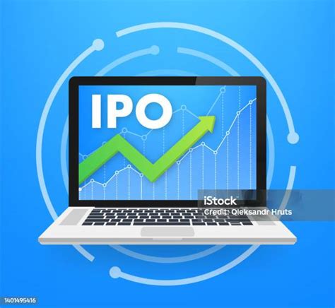 플랫 스타일의 벡터 Ipo 개념 투자 및 전략 아이콘 벡터 일러스트 레이 션 Launch Party에 대한 스톡 벡터 아트 및