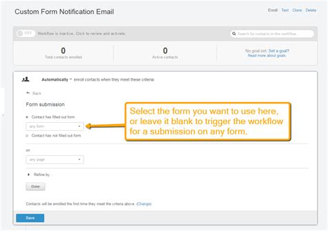 how to create custom form notifications