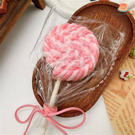 Squishyglamtoy Strawberry Milk Lollipop Squishy Creamy Pink Swirl