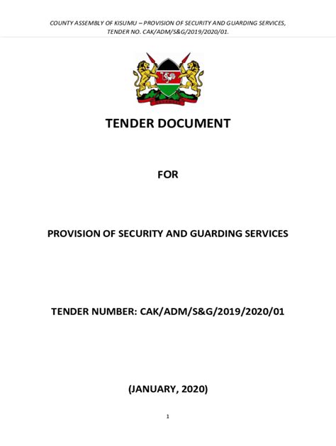 Fillable Online Provision Of Security Guard Services Through Framework