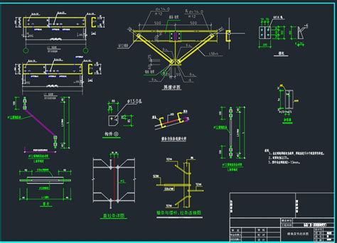 门式刚架厂房加固结构图 1050497 35 AutoCAD 2000 模型图纸下载 懒石网