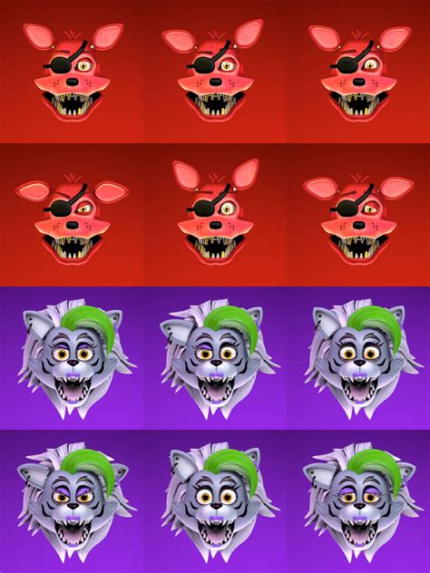 Rockstar Foxy And Roxanne Wolf Face Expressions By Maxedoutmaxie On Deviantart