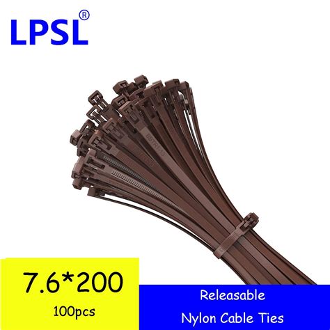 Lpsl Automatic Reusable Fastening Cable Ties Zip Nylon 66 Plastic