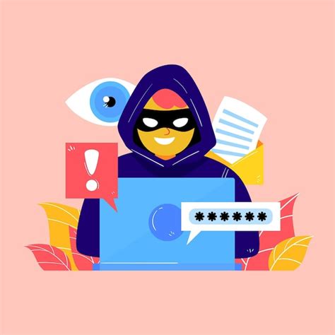 Free Vector Hacker Activity Illustrated Design
