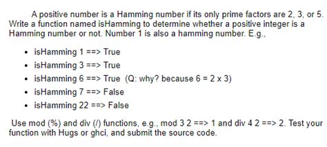 Solved A Positive Number Is A Hamming Number If Its Only