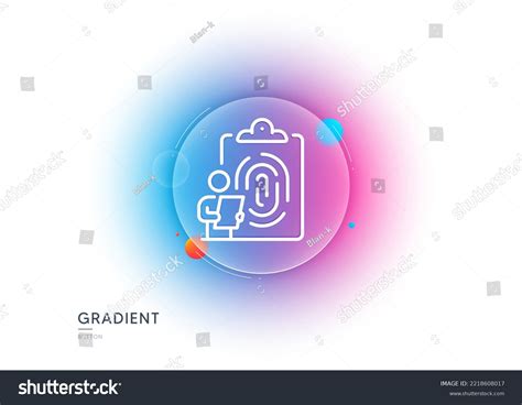 Fingerprint Clipboard Line Icon Gradient Blur Stock Vector Royalty Free 2218608017 Shutterstock