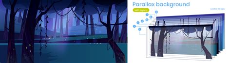 Parallax Background Night Forest 2d Landscape 14071126 Vector Art At Parallax Background Night Forest 2d Landscape 14071126 Vector Art At