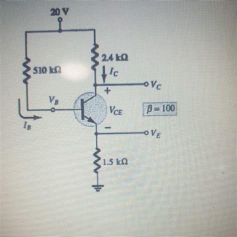 Solved 1 From The DC Analysis On The CE Amplifier In The Chegg Com