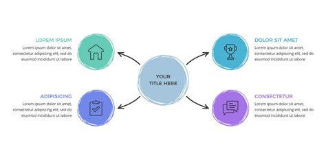 Hand Drawn Flow Chart Arrow Vector Images Over