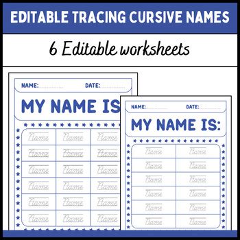 Editable Tracing Cursive Names Worksheets Dotted Cursive Names To Trace