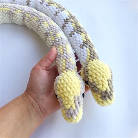 White Ball Python Snake Plush Stuffed Reptile Lovers T Cute Snake