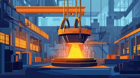 Liquid Iron Filling Container In Blast Furnace Premium Ai Generated