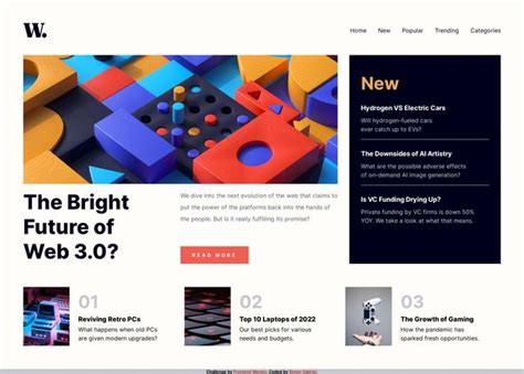Frontend Mentor News Homepage Using Css Grid And Vanilla Javascript Coding Challenge Solution