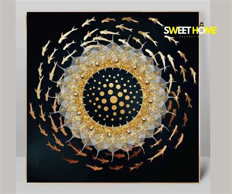 Sweet Үнэ 70 000₮ 1ш Үнэ 200 00₮ 3ш Хэмжээ 60х60см 🐟 Эргэлдэж буй олон алтан загас нь