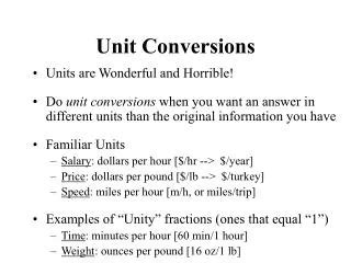 PPT Unit Conversions PowerPoint Presentation Free Download ID 2146406