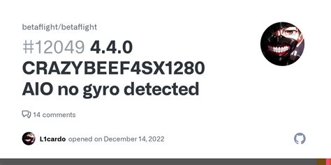 440 Crazybeef4sx1280 Aio No Gyro Detected · Issue 12049 · Betaflight