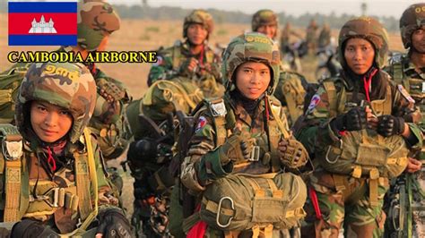Cambodian Women Special Forces Airborne Cambodia Military Update Youtube