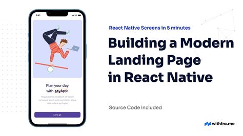 27 building a modern landing page in react native youtube