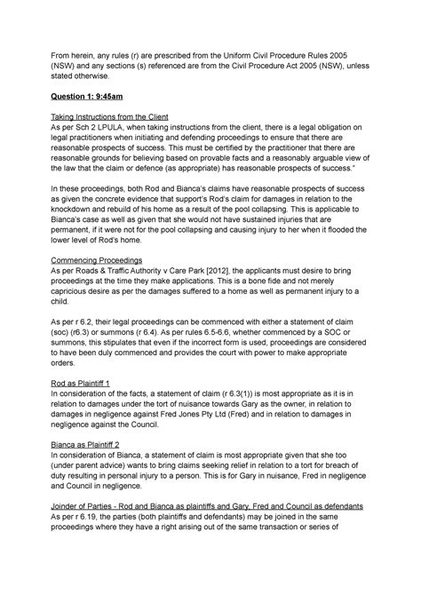 Civ Pro Q1 Final Exam Q 1 From Herein Any Rules R Are Prescribed