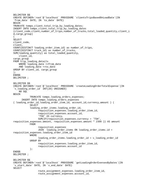 Procedure Pdf Computer Programming Databases