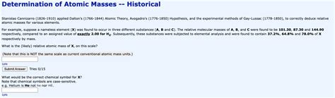 Solved Atomic Masses For Various Elements Respectively By Chegg Com