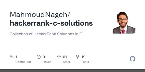 Github Mahmoudnagehhackerrank C Solutions Collection Of Hackerrank
