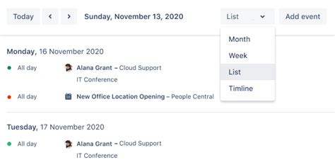 team calendars for confluence atlassian