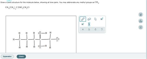 Solved Draw A Lewis Structure For The Molecule Below