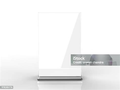 빈 카드 스탠드 타입 탑 로더 테이블 텐트입니다 3d 렌더링 그림입니다 테이블 텐트에 대한 스톡 사진 및 기타 이미지 테이블 텐트 인사장 투명 아크릴 유리 Istock