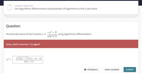 Solved Current Objective Use Logarithmic Differentiation And