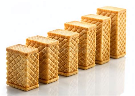 A Delicate Arrangement Of Square Wafer Biscuits Night Photography
