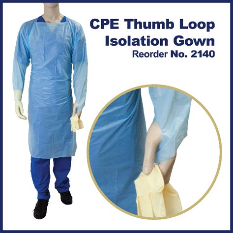 Cpe Thumb Loop Isolation Gown