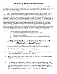 Microarray Data Analysis