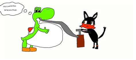 Yoshi Being Inflated By Litten By Jwilli3642 On Deviantart