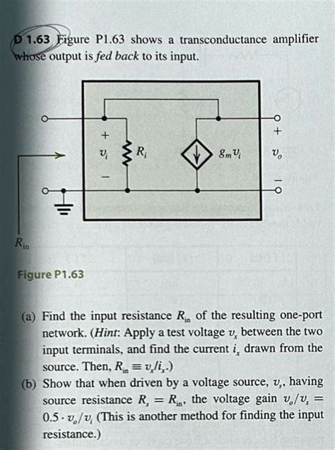 Texts D 163 Figure P163 Shows A Transconductance Amplifier Whose