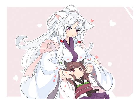 Tatutaniyuuto Touhoku Itako Touhoku Kiritan Voiceroid Highres 2girls Blush Breast Rest