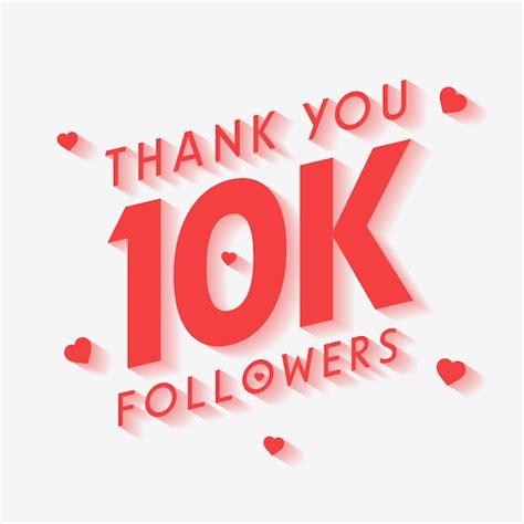 10만 명의 팔로워 축하 카드 웹 소셜 미디어 프리미엄 벡터