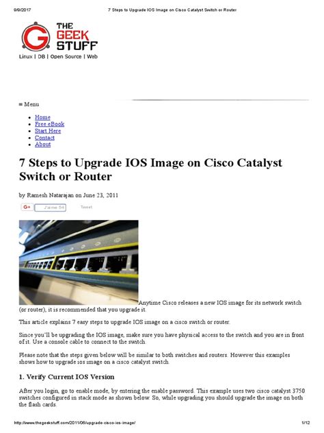 7 Steps To Upgrade Ios Image On Cisco Catalyst Switch Or Router Pdf Computer Data Computer