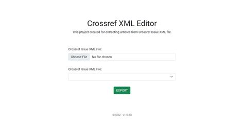 Export Articles From Crossref Issue Xml