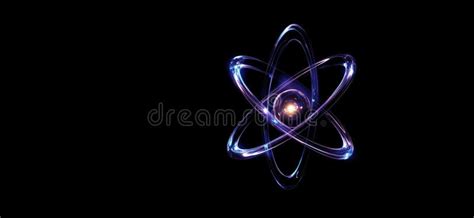 Atomic Structure Representation With Glowing Electrons And Nucleus Showcasing Modern Scientific