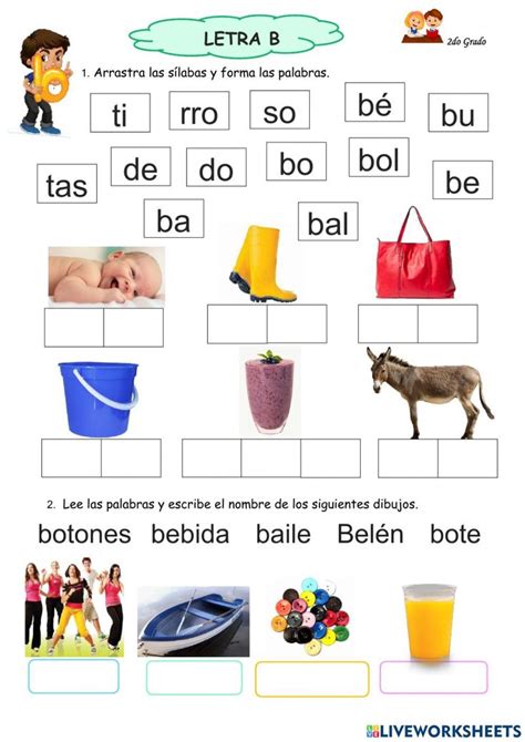 Letra B Worksheet For Segundo Grado Primaria Worksheets Grado Leer