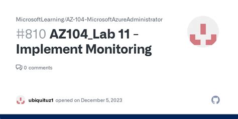 Az104lab 11 Implement Monitoring · Issue 810 · Microsoftlearningaz