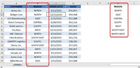 Filter Unique Records Myexcelonline