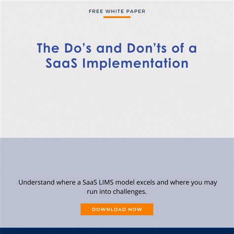 White Paper Dos And Donts Of A Saas Lims Implementation