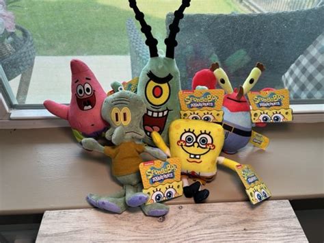Spongebob Squarepants 6” Stuffed Plush Toy Squidward Plankton Patrick Mr Krabs Ebay